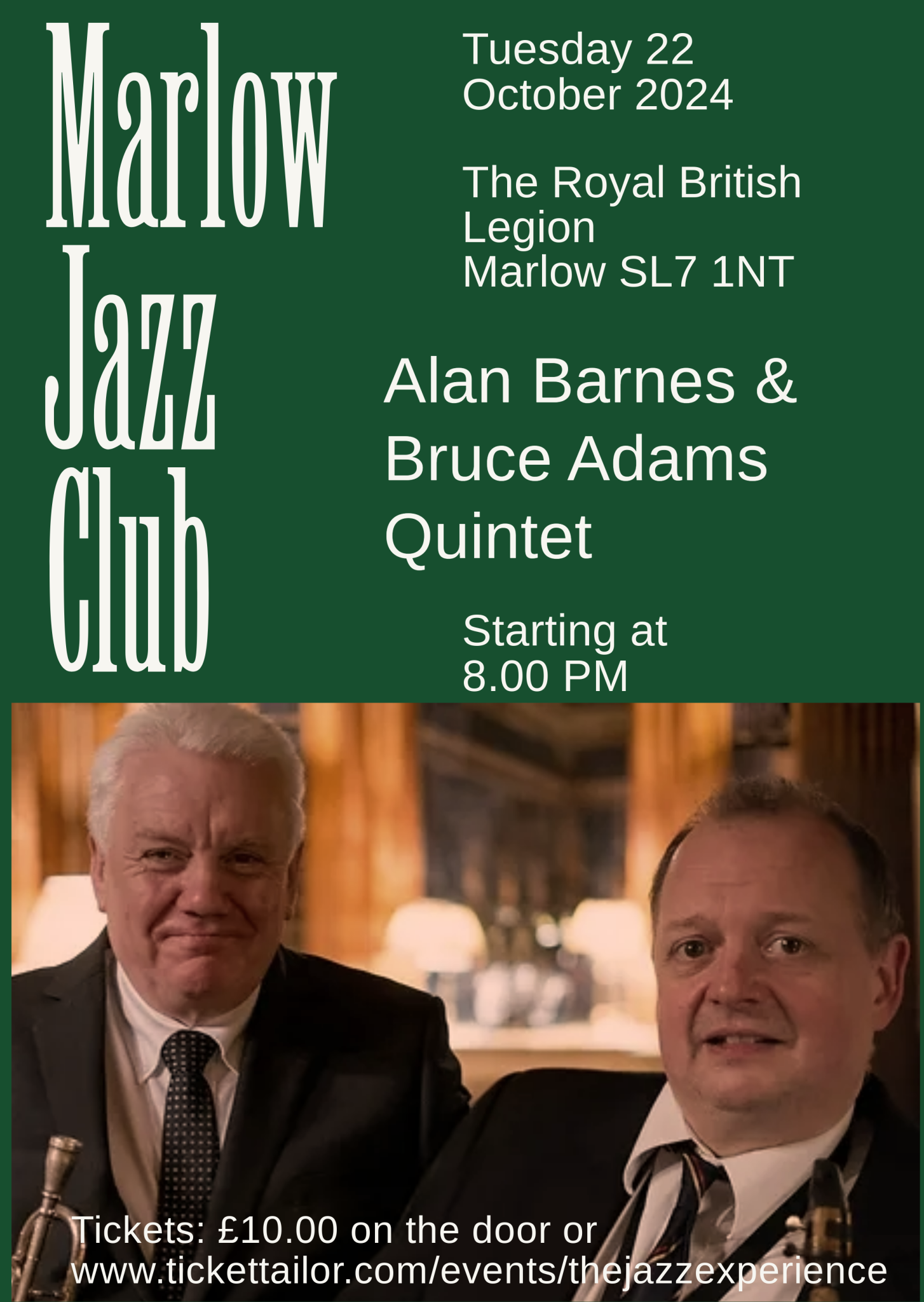 Marlow Jazz Club | Alan Barnes & Bruce Adams Quintet | Jazz In Reading